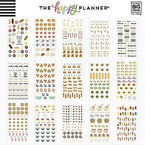 me & my BIG ideas Sticker Value Pack for Classic Planner - The Happy Planner Scrapbooking Supplies - Food Theme - Multi-Color & Gold Foil - Great for Projects & Albums - 30 Sheets, 1551 Stickers