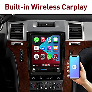 Car Radio for Cadillac Escalade 2007-2014, Android 12 Stereo 10.4inch Octa-Core 4+64G Wireless Carplay Android Auto 4G Network 5G WiFi DSP Bluetooth Steering Wheel Controls Free AHD Camera