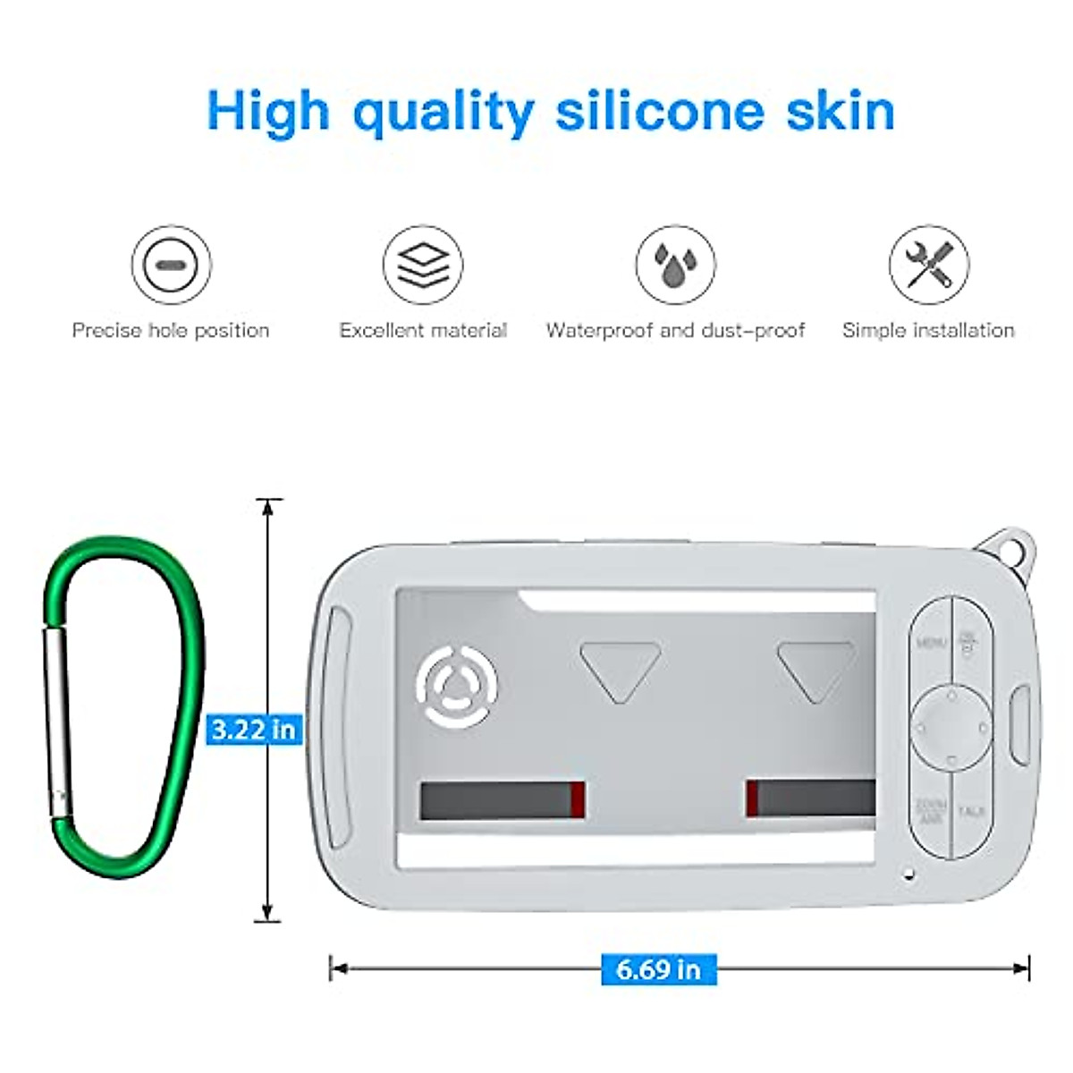 Koroao Silicone Case, Scratch Resistant and Dust Cover for Infant Optics DXR-8 PRO Baby Monitor-Fully Protect Baby Optics DXR-8 PRO Baby Monitor Silicone Case (Not Compatible Optics DXR-8) (Grey)