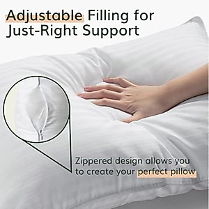 Premium King Size Bed Pillows - Set of 2, 20"x36", Cooling Hotel Quality, Down Alternative, Medium Firm Support, Ideal Gift for Back & Side Sleepers
