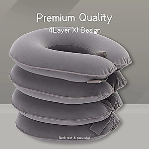 ChiFit Neck Traction - 4 Layer Cervical Neck Traction Device - Neck Massager & Collar - Neck & Shoulder Pain Relief - Cervical Collar for Travel/Home Improved Spine Alignment