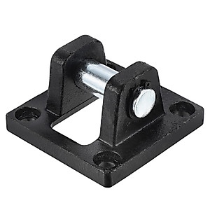 PATIKIL 92x92x50mm Air Cylinder Pneumatic Rod Pivot Clevis Mounting Bracket Rear Mount Part, Black