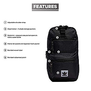 adidas Originals Originals Utility Sling Crossbody, CoreBlack, One Size