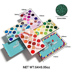 EYESEEK High Pigmented 64 Rainbow Eyeshadow Palette, All in One Gift Sets, Colorful Eye Shadow Plattet Make Up Matte Shimmer Glitter Cosmetics for Halloween Makeup