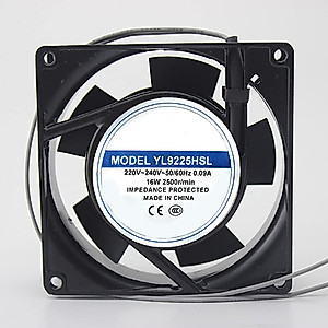Cabinet Cooling Fan YL9225HSL for XYLFAN 9025 9CM 220V-240V 0.09A 2 Wire Fan Cooling