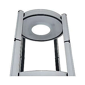 81 in Portable Display Case Set 5-Layer Circle Quick Installation Potable Twister Tower Portable Trade Show Counter with Twist and Fold Design- Stand Only (White)
