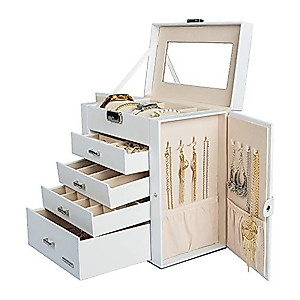 Homde Leather Jewelry Box + Jewelry Stand