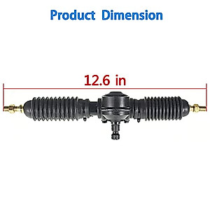 labwork 300mm Steering Wheel Steel Kit 320mm Gear Rack Pinion Adjustable Shaft Set Replacement for 110cc Go Kart