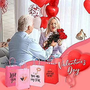 Moretoes 60pcs Small Paper Gift Bags Bulk, 15 Colors Party Favor Bags, Goodie Bags with Handles for Kids Birthday, Candy, Crafts and Party Supplies