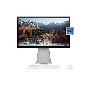 HP Chromebase 21.5" All-in-One Desktop, Intel Pentium Gold 6405U Processor, 4 GB RAM, 128 GB SSD, Rotating Full HD IPS Touchscreen, Chrome OS, Bluetooth Keyboard and Mouse Combo (22-aa0022, 2021)