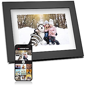 Monster Smart Home 16 GB Digital Photo Frame, High Definition 1280p Smart Picture Frame- 8 inch