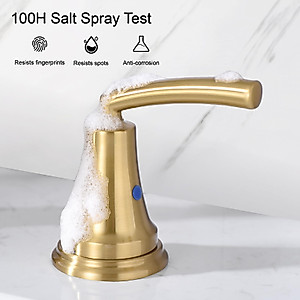 RKF Faucet- Replacement Lever Handles with Valve Faucet Accessory Faucet Parts Faucet Kit Brushed Gold B023