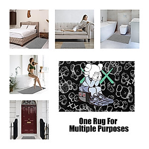 Hypebeast Area Rug 3D Digital Print Modern Abstract Art Pop Carpet Cool Hypebeast Room Decor Rug for Living Room Bedroom Playroom Non-Slip Floor Mat 5' x 7'