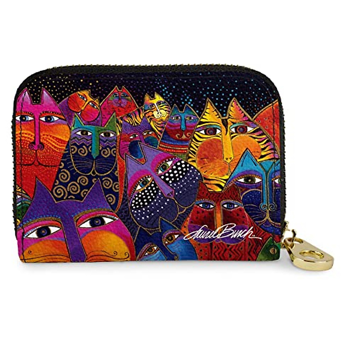 RFID Secure Armored Zipper Wallet by Laurel Burch (Fantasticats)