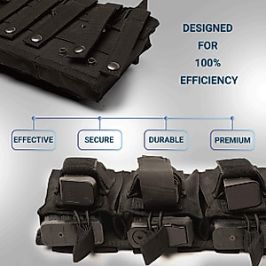 Molle Mag Pouch for Rifle & Pistol Ammo, Super Durable, Lightweight and Secure. Triple Stacker Magazine Pouch for High Speed Use