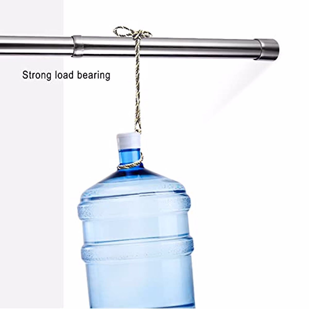 Closet Pole, Closet Rod with Telescopic Adjustment, with Wardrobe Rail Rod Pole Socket and Screws, Clothes Rod for Closet, Suitable for Wardrobes, Cabinets, Bathrooms, Balconies (12.2‘’-20.5‘’)