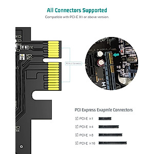 Tiergrade Superspeed 7 Ports PCI-E to USB 3.0 Expansion Card with 15-Pin SATA Power Connector - PCI Express(PCIe) Expansion Card USB Card for Desktop PC Support Windows 10/8.1/8/7/XP