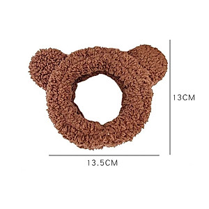 Plush Headband, Cute Hair Accessories, Elastic Hair Turban, Bear Ears Headband, Wash Face Hairband, Cartoon Makeup Headwear(Pink)