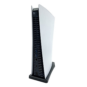 CKXIN Vertical Stand for PS5 Console - Digital Edition - Playstation 5 Holder Stand Bracket Mount Base with Built-in Cooling Vents and Non-Slip Feet (Black)