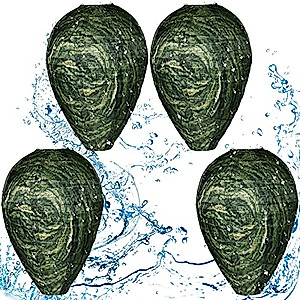 Wasp Nest Decoy Hanging Wasp Repellent Deterrent Upgraded Waterproof Material Fake Nest Decoys for Wasps Hornets Yellow Jackets Home Garden Yard Outdoors (Dark Green,4 Pieces)