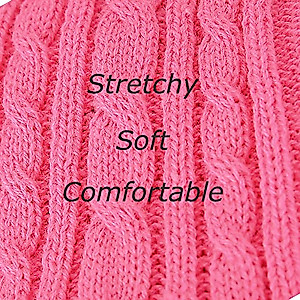 Set of 2 Dog Clothes for Small Dogs Girl Boy Turtleneck Knitted Chihuahua Sweater, Girl Dog Clothes, Red Cute Pet Knitwear Sweaters Soft Puppy Cold Weather Outfits Doggie Cat Clothing (XX-Small)