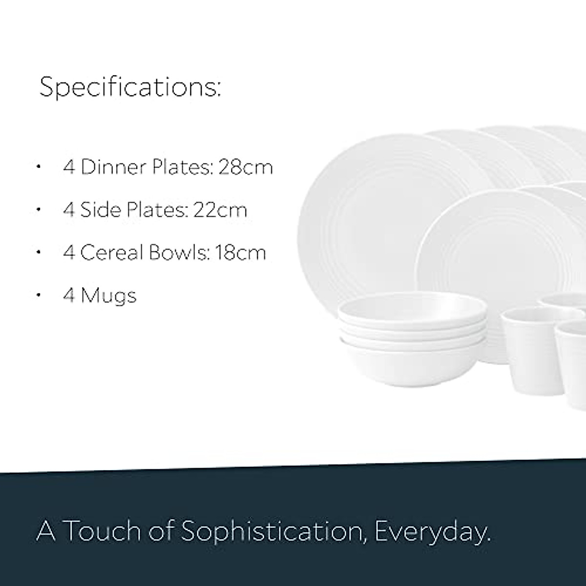 Royal Doulton Exclusively for Gordon Ramsay Maze White 16-Piece Dinnerware Set