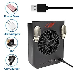 FANCYWING Portable Waist Clip Fan,8000mAh 3-in-1 Personal Portable Fan,Necklace Fan Rechargeable with Super Strong Airflow for Working, Hiking, Camping,Orange