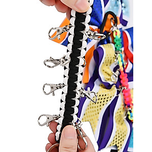 2 Pieces Paracord Cheer Bows Holder Paracord Keychain for Teen Girls Cheerleader Sports