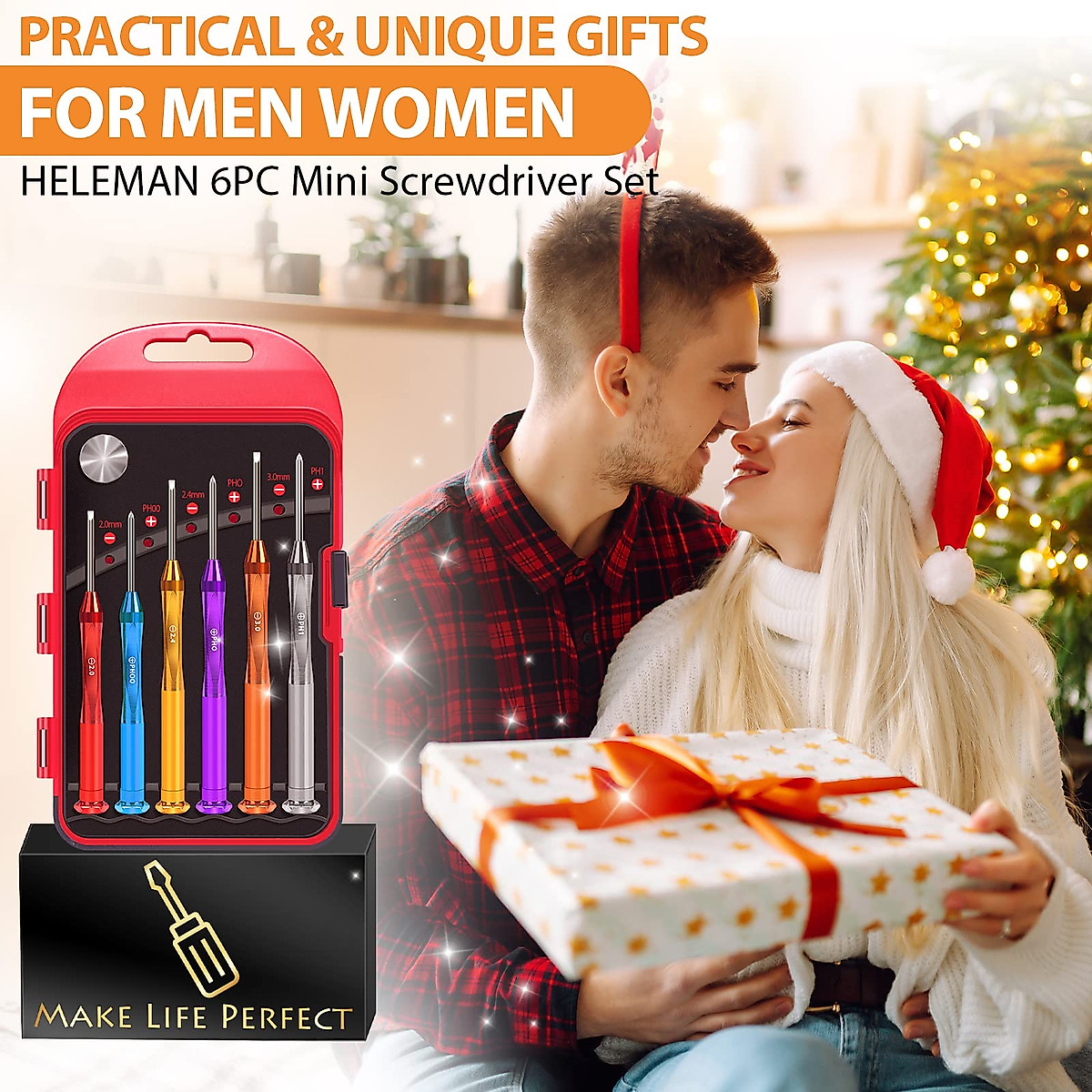 6PC Magnetic Small Screwdriver Set - Flathead and Phillips Micro Head Mini Screwdriver Set Precision CRV Eyeglasses Watches Electronics Computer Repair Kit Cool Gadgets Tool Gifts for Men