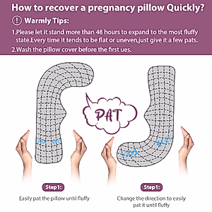 BATTOP Pregnancy Pillows for Sleeping,Maternity Body Pillow with Washable Cover,New Mom Gifts for Women,Support for Back,HIPS,Legs,Belly for Pregnant Women(Dark Purple)