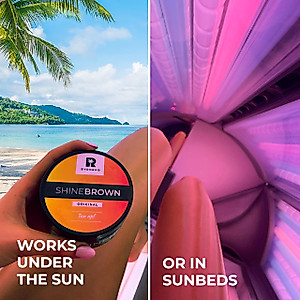 BYROKKO Shine Brown Tanning Oil 7.1 Fl Oz, Tan Accelerator Cream, Use it as Indoor Tanning Lotion for Tanning Beds or Outdoor Sun, Faster Tanning with Premium Natural Ingredients