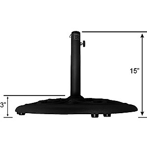 TropiShade 30 Pound Black Powder Coated Cast Iron Umbrella Stand