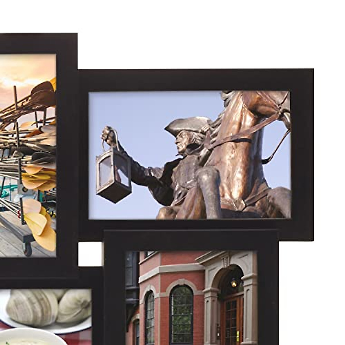 Melannco 12 Opening Collage Frame, Displays 4x6 and Six 6x4 Inch Photos, Black