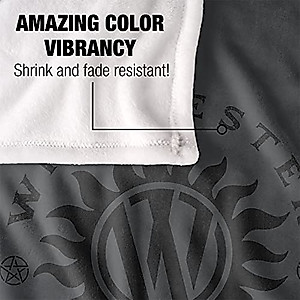 Supernatural Winchester Anti Possession Officially Licensed Silky Touch Super Soft Throw Blanket 50" x 60"