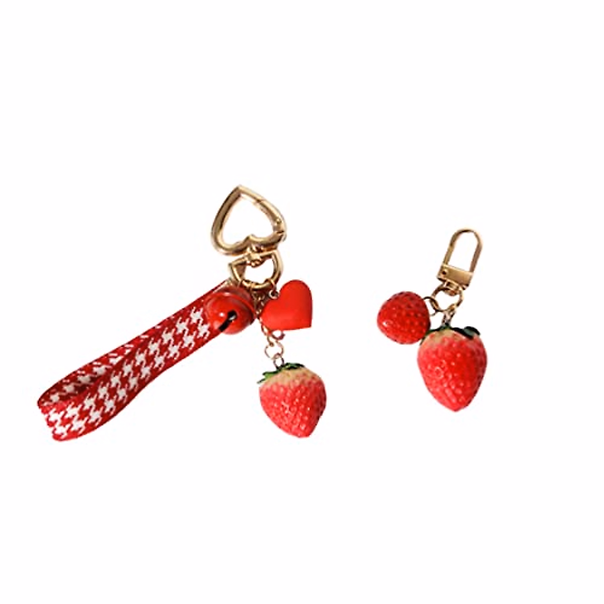 PRETYZOOM Strawberry Design Key Ring Bag Pendant Key Holder Hanging Ornament