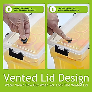 1.5 Gallon Drink Dispenser For Fridge,Beverage, Water Dispenser With Spigot.Juice Containers With Lids For Fridge,Parties And Daily Use. 100% Sealed And Filter Screen.BPA FREE.