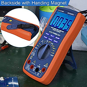ETEPON Digital Multimeter True RMS Auto Raging Voltage Tester, Measures, Voltage, Current, Resistance, Continuity, Frequency, Capacitance, Temperature, Test Diodes,Transistors（6000 Counts Multimeter)