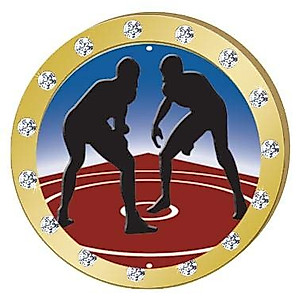 Crown Awards Wrestling Gold Rhinestone Pin, Gold Wrestling Pins, 30 Pack