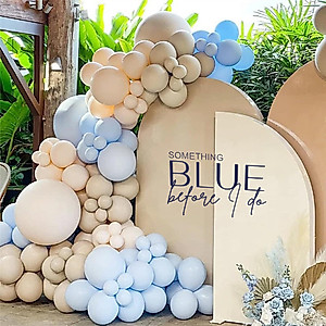 Something Blue Before I do Decal for Balloons Arch Peel and Stick - Something Blue Bridal Shower Decorations,Bridal Shower Sticker for Backdrop,Blue Bachelorette Wedding Engagement Party Decorations