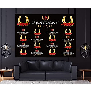 Rainlemon Kentucky Derby Photo Booth Backdrop Churchill Downs Run for The Roses Party Photography Background Decoration (7ft*5ft)