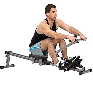 Koreyosh Hydraulic Rowing Machine for Home Use, Full Body Training Equipment with 12 Levels Adjustable Resistance, Foldable for Home Workout & Fitness, 260 Lbs Weight Capacity