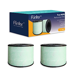Flintar BS-08 H13 Upgraded True HEPA Replacement Filter, Compatible with PARTU BS-08 HEPA Air Purifier, Better Filtration and Odor Reduction, 2-Pack