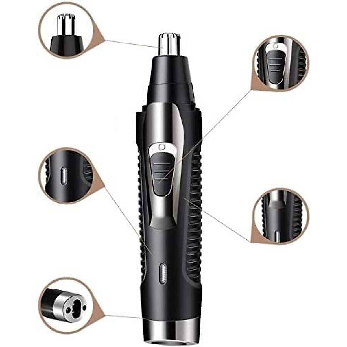 OZELS Ear and Nose Hair Trimmer Rechargeable Nose Trimmer for Men and Women Nose Clippers Eyebrow Facial Hair Trimmer Body Grooming KitWaterproof Dual Edge Blades