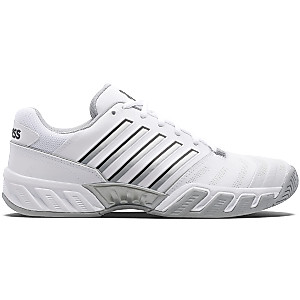 K-Swiss Men's Bigshot Light 4 Tennis Shoe, White/Highrise/Black, 11.5 M
