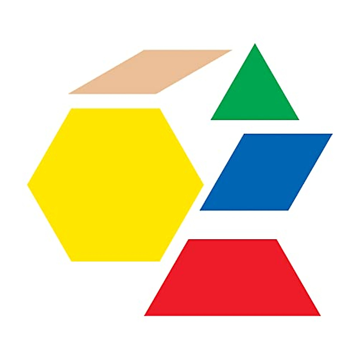 Carson Dellosa Math Blocks Shape Cut-Outs - 756 Colorful Geometric Shapes