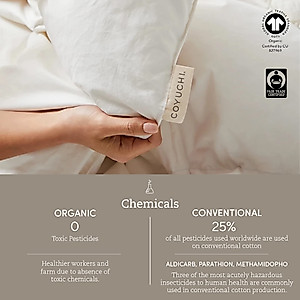 Coyuchi Cloud Brushed Organic Flannel Fitted Sheet, Pale Gray Heather (King)