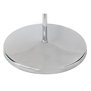 ARIOLUXE Countertop Heavy Duty Metal Rotating Adjustable 2 Tire Spinner Display Stand Rack, Height Adjustable Rotating Jewelry Organizer stand, Chrome Coated Steel(Silver), Comes with 2 Sign Holders