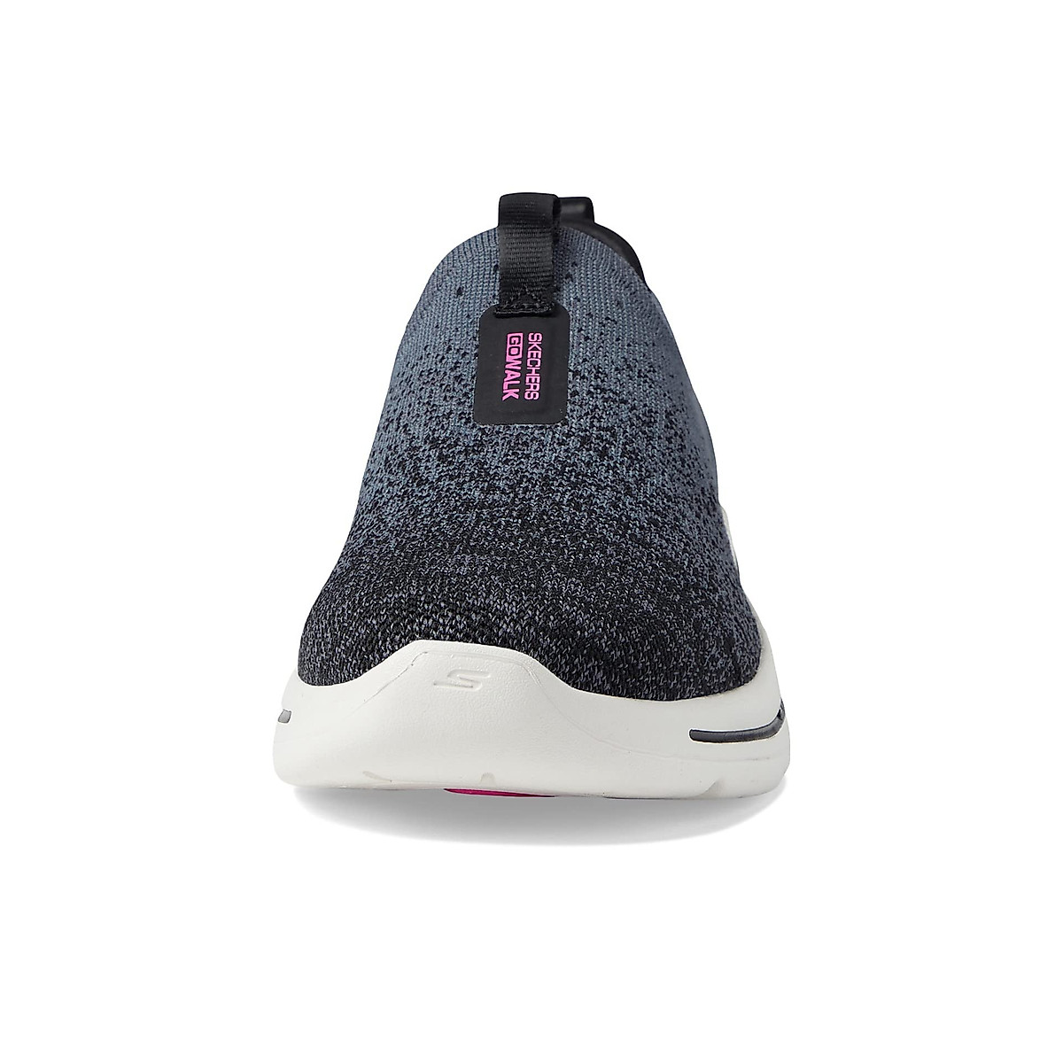 Skechers Go Walk Arch Fit - Lunar Views Black/Hot Pink 8 B (M)