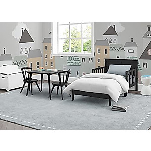 Delta Children Collins Wood Toddler Bed, Greenguard Gold Certified, Midnight Grey