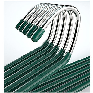 Goose Shaped Non-Slip Trouser Rack 13.8 * 4.3 inch (10 Pieces) Hanger, Thickened Stainless Steel Z-Shaped Hanger Suitable for Scarves/Ties/Accessories/Pants (Green)